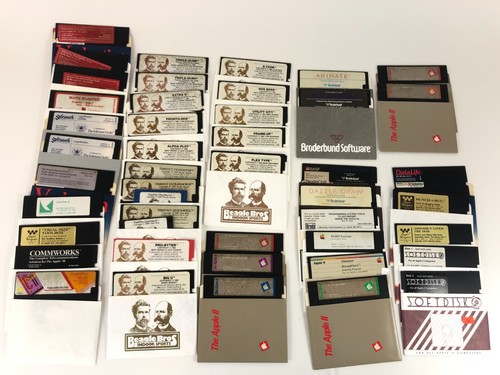 Lot of 49 discs *Apple II compatible software 5.25 inch floppy* see ...