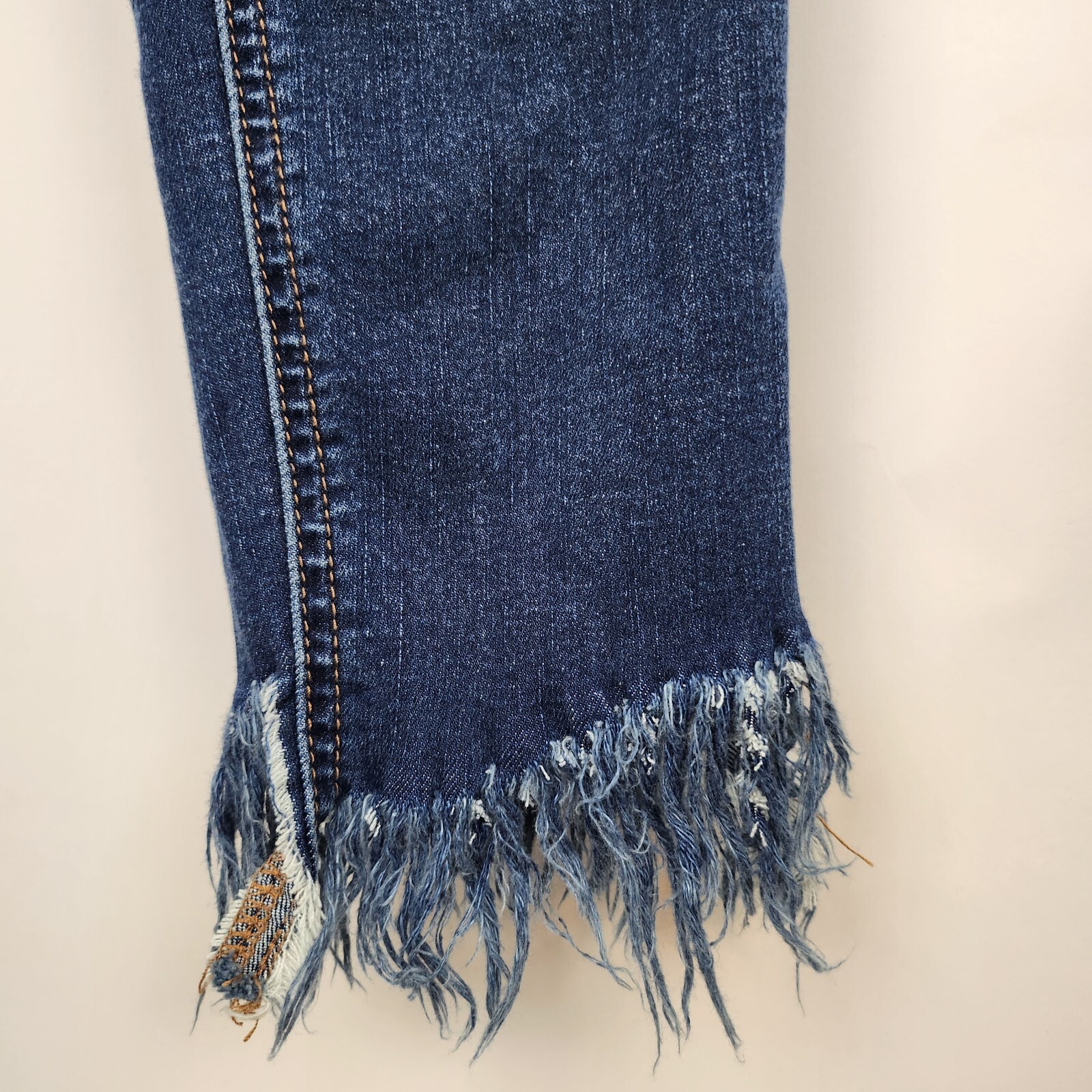 Free People Distressed Skinny Jeans 27 Cropped Ankle Medium Wash 61855 ...