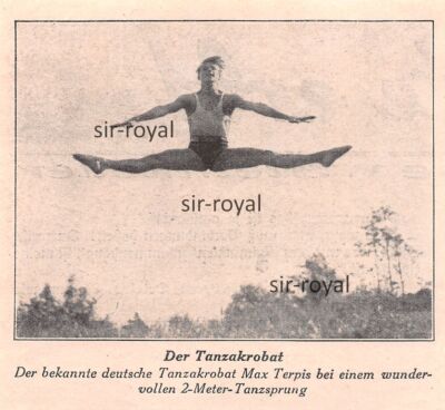 Tanzakrobat Max Terpis macht einen Sprung - 1933 ~10x9cm | eBay.de