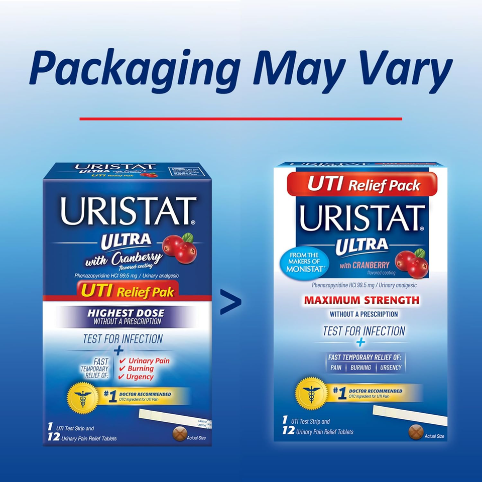 URISTAT Ultra UTI Relief Pak, UTI Treatment for Women and Men, 1 UTI ...