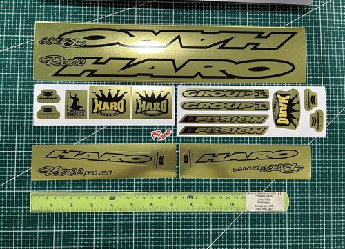 Haro group1 sticker custom Black & gold chrome bmx decals | eBay