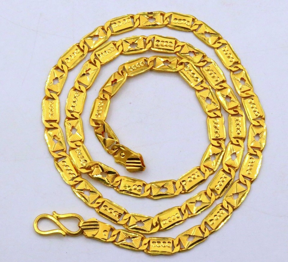 22kt yellow gold handmade Nawabi chain hallmarked chain gifting heavy ...