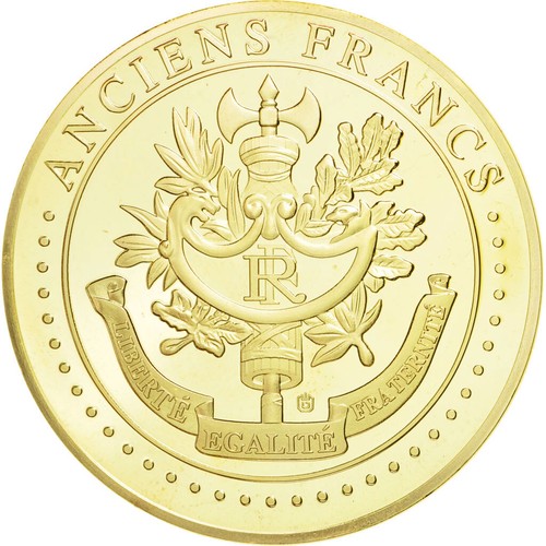 [#554125] France, Médaille, Les Anciens Francs, billet de 5000 Francs ...