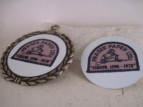 Fraser Paper logos - one on brass charm 1970 lot of 2 | eBay