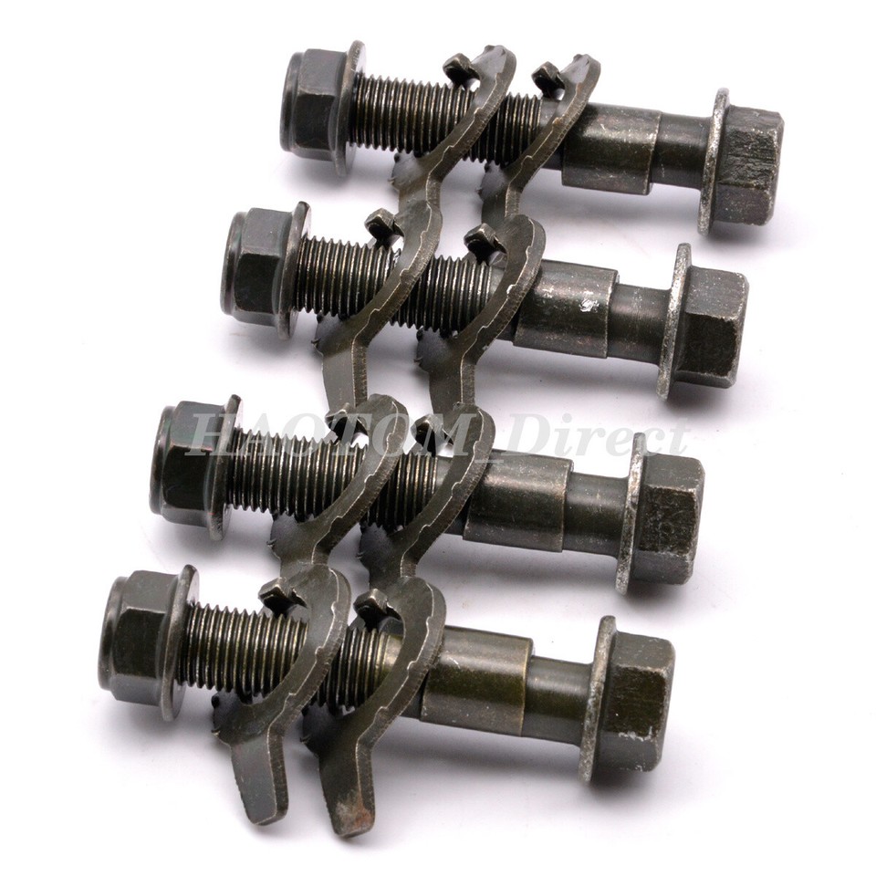 4pcs FRONT CAMBER ALIGNMENT 16MM ADJUSTABLE CAM BOLTS KIT For Kia Mazda ...