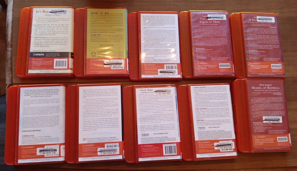 Lot Of 13 Assorted Playaway Preloaded Digital Audio Books Ex-Library | eBay