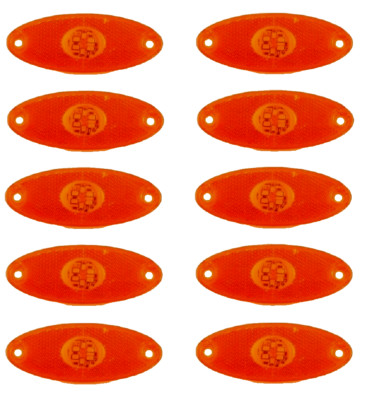 # LED Side Marker Oval Lights 10x 12V Orange Lamps Truck Lorry Van ...