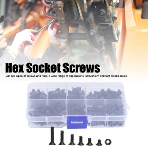 250PCS M4 Hex Socket Head Cap Screw And Nuts Assortment Kit Hardware | eBay