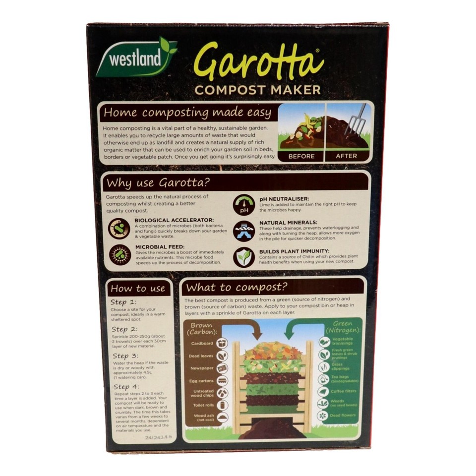 NEW Westland Garotta Compost Maker 3.5kg Speeds Up Natural Composting ...
