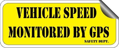 Vehicle Speed Monitored By GPS DOT Safety Dept 14.5" Wide Trailer Decal ...