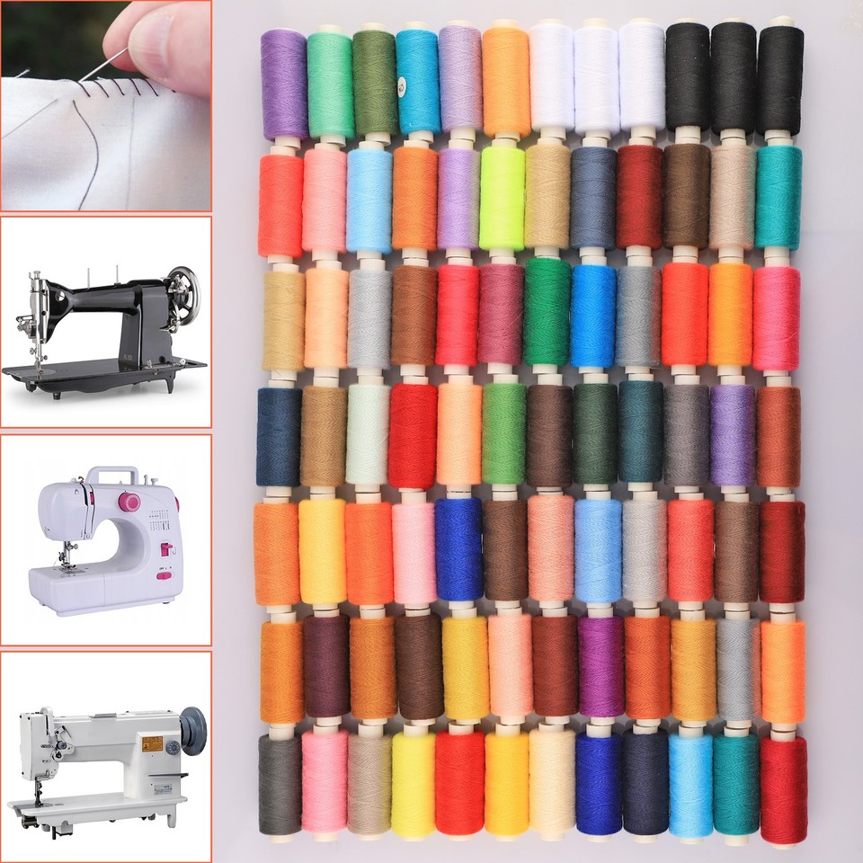 84 PCS Sewing Thread Assortment, 80 Color Thread for Sewing Machine | eBay