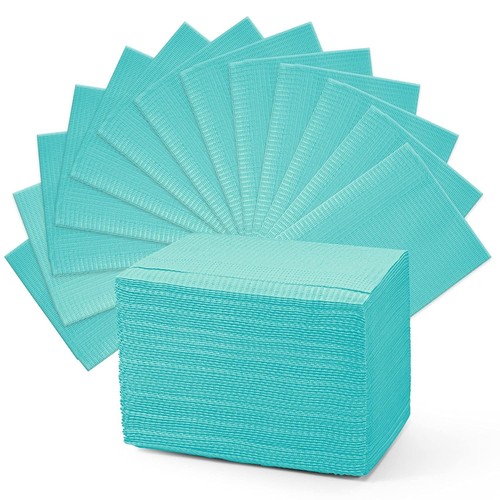 Disposable Dental Bibs Waterproof Polyback Towel Tattoo Bib 13" x dark ...