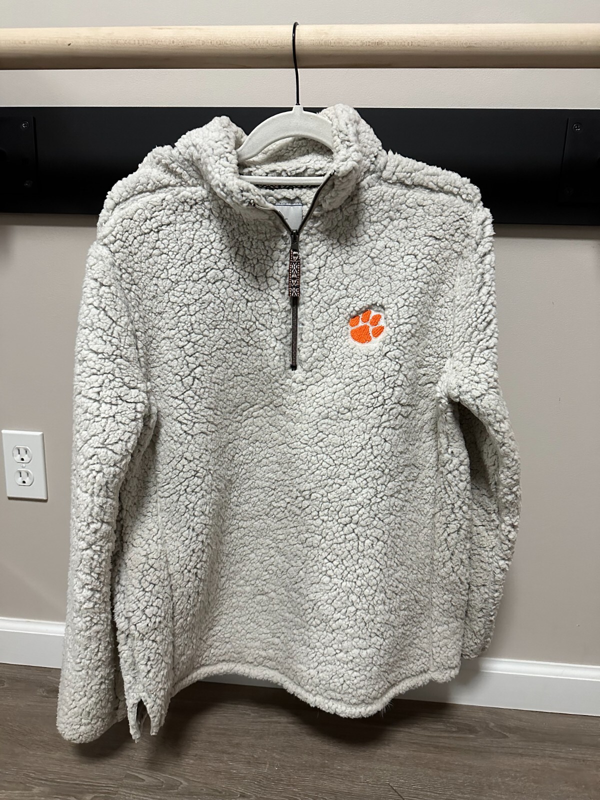 Clemson Sherpa Fleece 1/4 Quarter Zip Pullover Sweats… - Gem