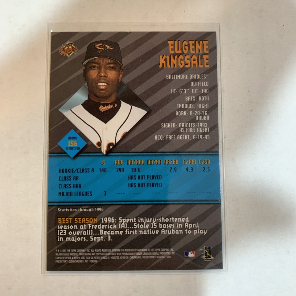 EUGENE KINGSALE 1997 BOWMAN’S BEST ATOMIC REFRACTOR #156 ORIOLES | eBay