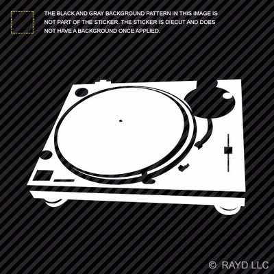 Turntable Die Cut Decal Sticker dj vinyl phonograph record player ...