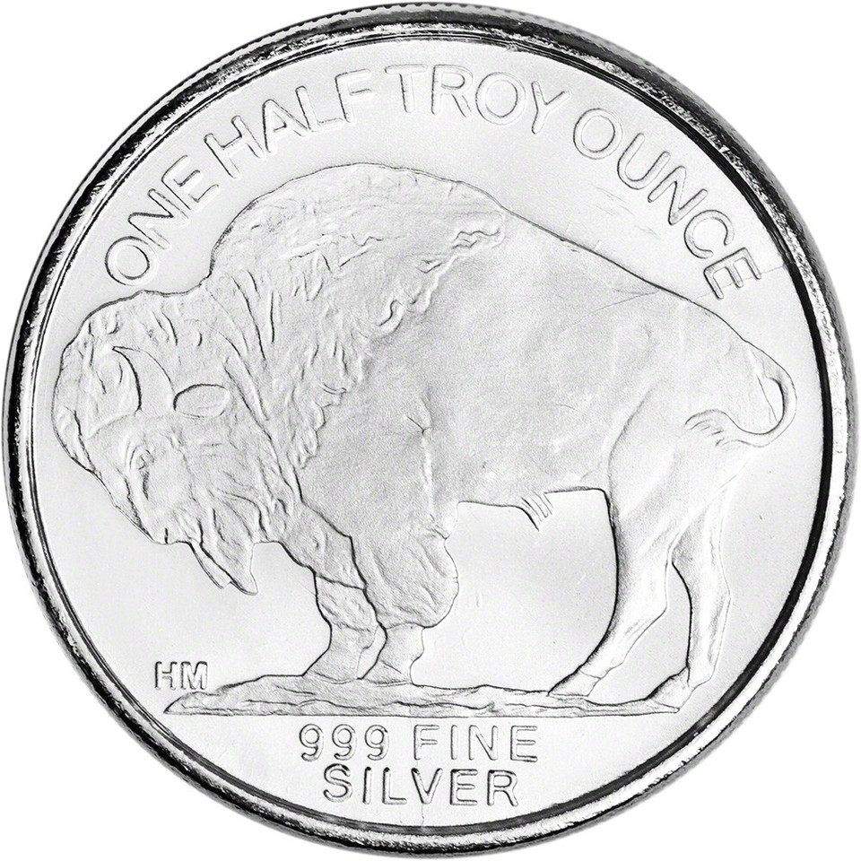 TWENTY (20) 1/2 oz. Highland Mint Silver Round Buffalo .999 Roll Tube ...