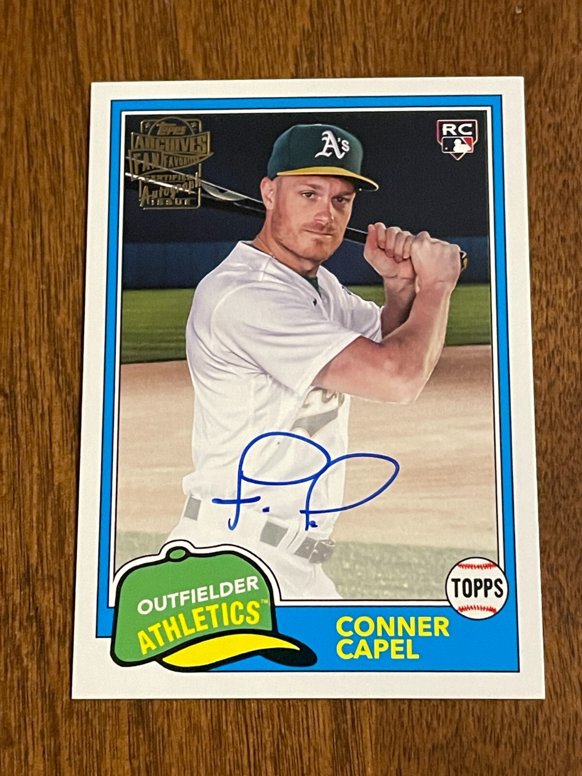 2023 Topps Archives Conner Capel Fan Favorites Auto Oakland Athletics ...