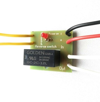 DC MOTOR REVERSE POLARITY SWITCH DPDT RELAY MODULE 2A 12V DOOR COOP ...