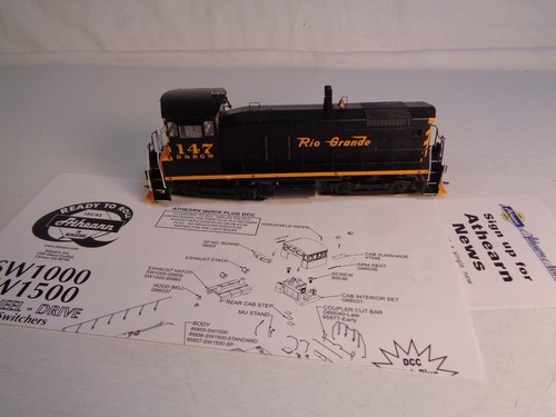 HO Scale Athearn Rio Grande D & RGW SW1000 Diesel Engine #147-DC/DCC No ...