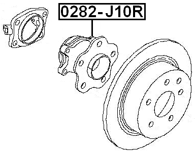 Rear Wheel Hub Febest 0282-J10R Oem 43202-JG000 | eBay