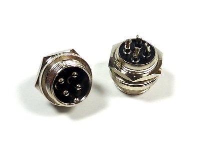 2-Pk 4 Pin Mic Microphone Plug Male Mobile Connector Audio Chassis ...