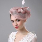 Women Wedding Party Hat Retro Feather Tulle Formal Party Hats Cambric ...