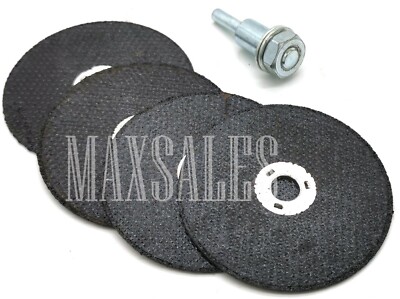 4pc 3" CUT OFF WHEELS 3/8" ARBOR & 1/4" SHANK ARBOR ADAPTER | eBay