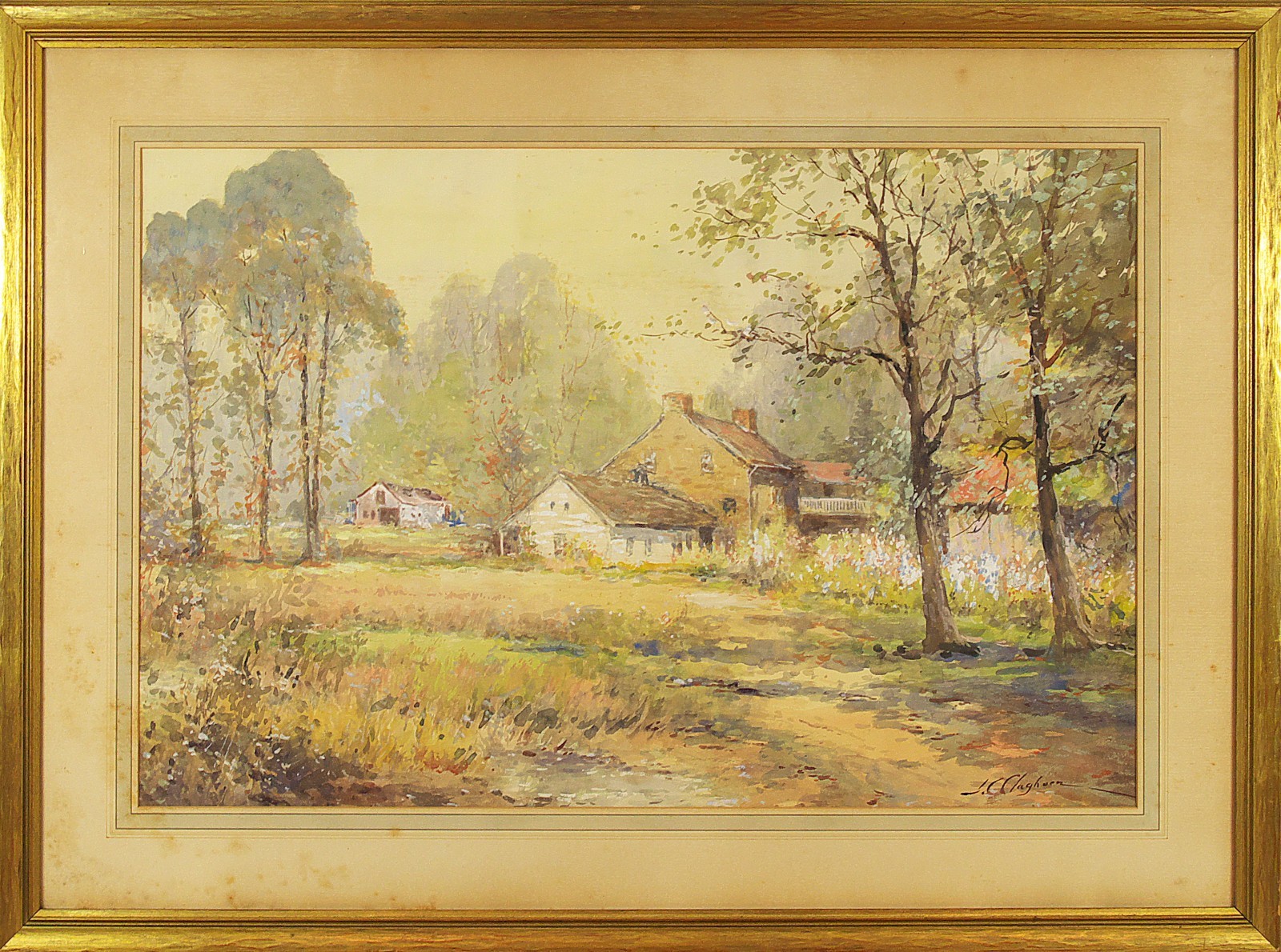 Joseph C.Claghorn (American, 1869-1947) Original Watercolor Painting ...