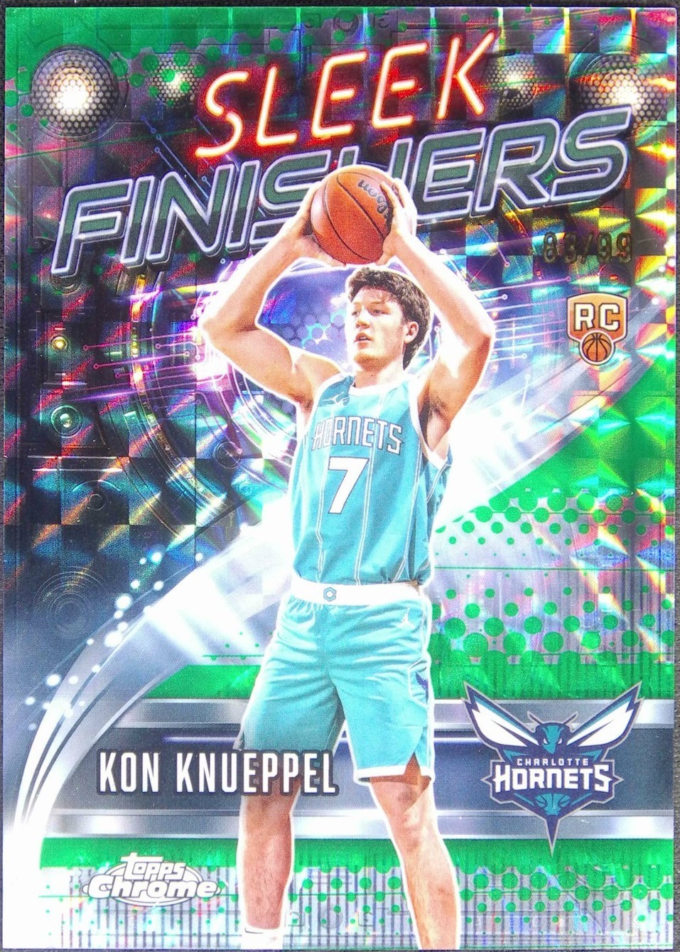 2025-26 Topps Chrome - Sleek Finishers Kon Knueppel #SF-24 Green ...