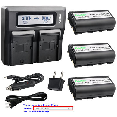 GEB211 Battery or LCD Charger for Leica TS11 TS12 TS16 TC1200 TS02 ...