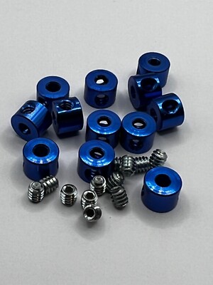 3/32” Anodized Axle Collars - 12 pcs - KCR-132MB - KC Racing - 1/24 ...