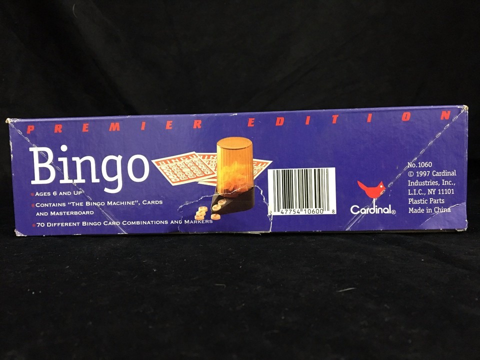 Bingo Game by Cardinal 1997 Age 6 MISSING B2 and G53 Premier Edition ...