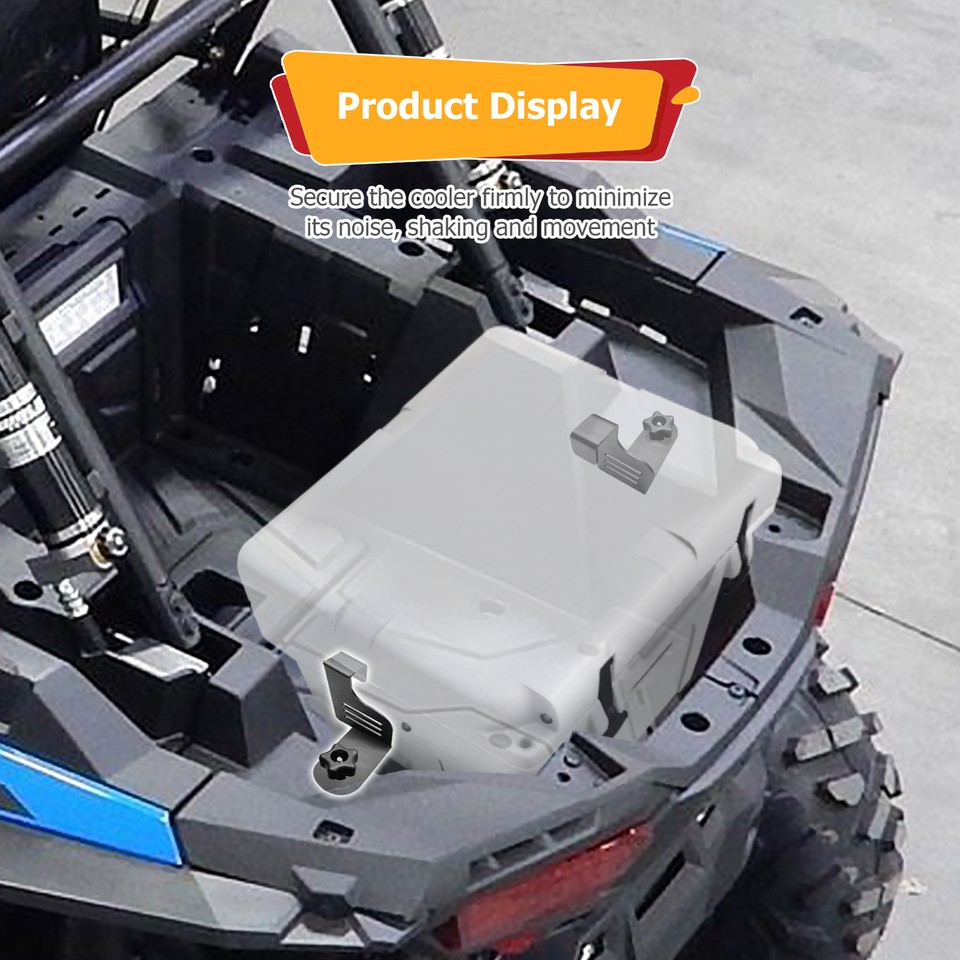 FOR Polaris RZR w/ YETI 35 Box Solid Steel Cooler Hold Down Brackets ...