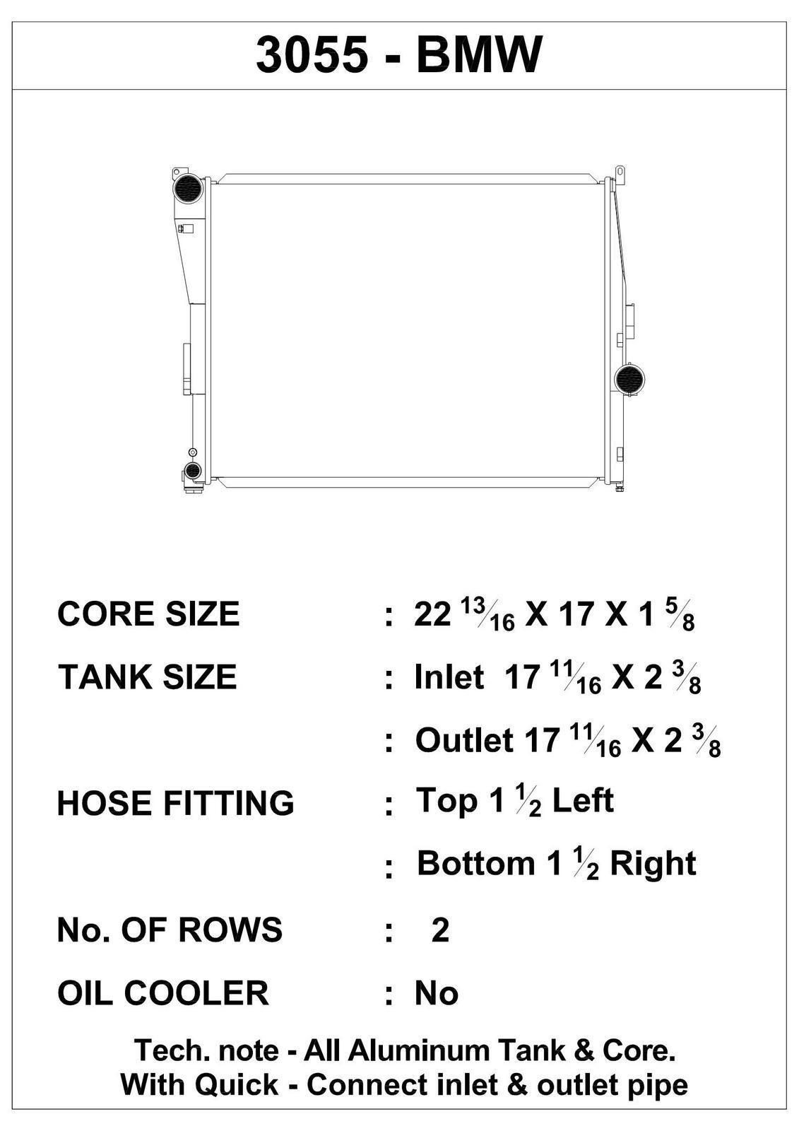 Radiator for Fits BMW E46 3-Series / 03-05 E85/E86 Z4 High-Performance ...