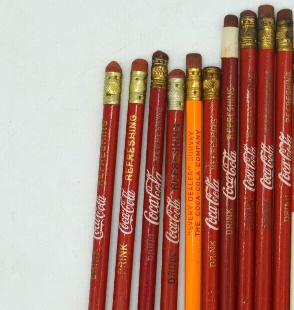Lot of 13 Vintage Soda Advertising Coca-Cola Coke Pencils 1950's-70's ...