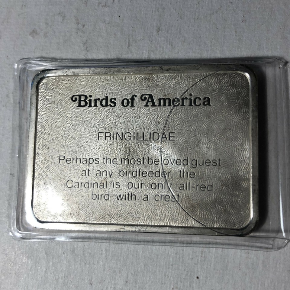 Hamilton Mint, Birds of America, Cardinal Silver Art Bar | eBay