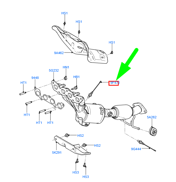 Ford Focus Mk2 Lambda Oxygen Sensor 3m51-9f472-bc 1351337 Genuine for sale online | eBay