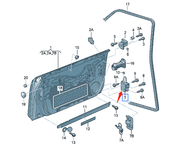 Genuine Front Lower Door Hinge For Audi A3 8E0831411E Left for sale ...