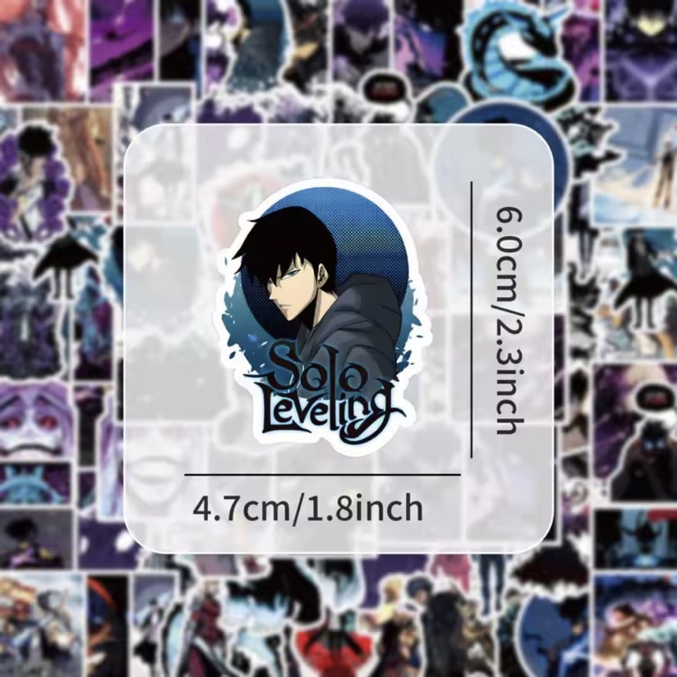 50PCS Solo Leveling Sung Jin Woo Anime Stickers Waterproof Phone Laptop ...