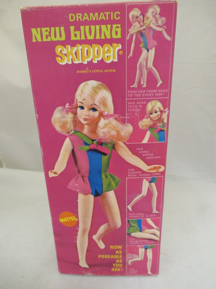 RARE VINTAGE 1969 Dramatic New Living Skipper Barbie's Little Sister ...