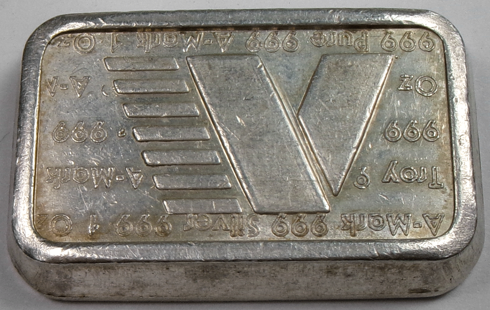 1981 USVI A-Mark Precious Metals Stacker 1 Oz .999 Fine Silver Bar | eBay