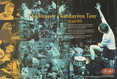 2000 2pg Print Ad of Tama Drums Summer Sanitarium Tour w Lars Ulrich ...