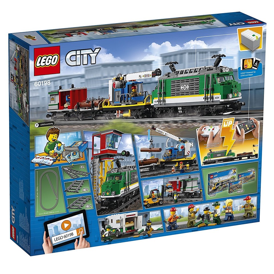 LEGO City Trains Cargo Train Set Block Building Toy 60198 EMS w ...