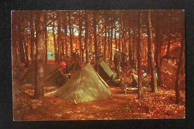 1960s Army Typical Bivouac Scene Soldiers Living in Pup Tents Fort Dix ...