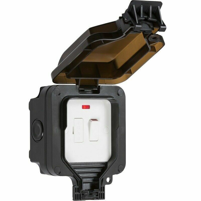 Black Outdoor IP66 Weatherproof Switches & Sockets 1g 2g 3g Spurs | eBay UK