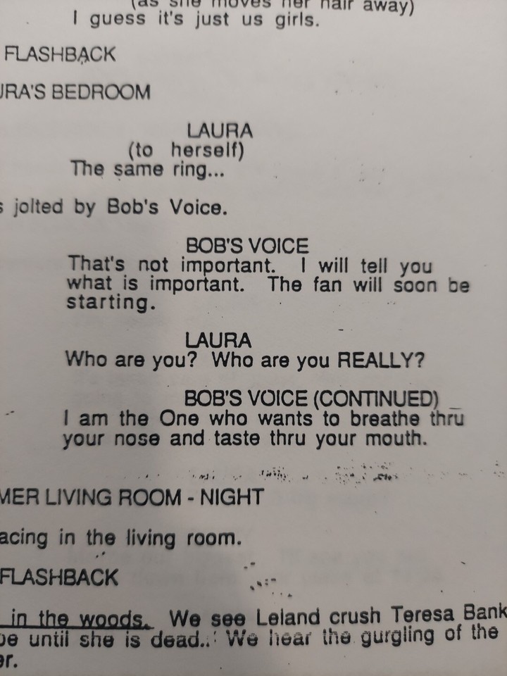 Twin Peaks FIRE WALK WITH ME shooting script screenplay David Lynch ...