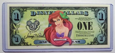 Disney Dollars $1 - Ariel The Little Mermaid - T Series Disney Store ...