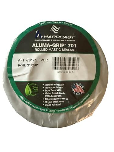 Hardcast by Carlisle 304079 Aluma-Grip 701 Mastic Duct Sealant 3" x 50 ...