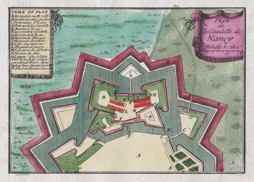 Nancy Meurthe-et. Moselle Lorraine gravure carte map Karte de Fer ...