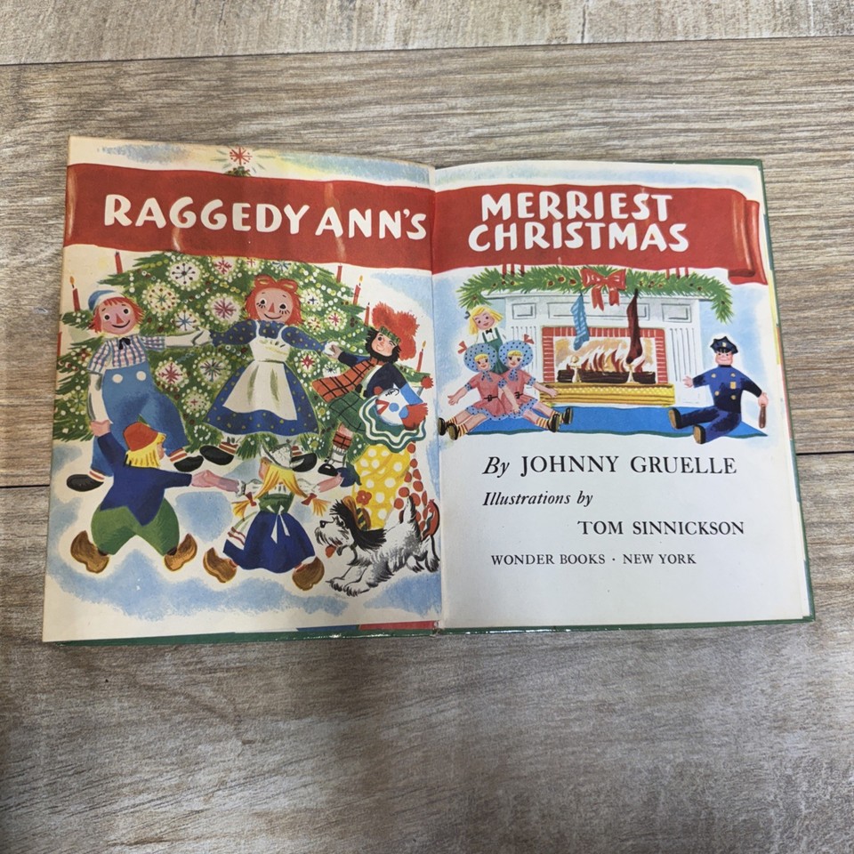 1950s vintage Children's Book Raggedy Ann's Merriest Christmas Wonder ...